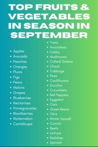 37 Top Fruits and Vegetables in Season in September